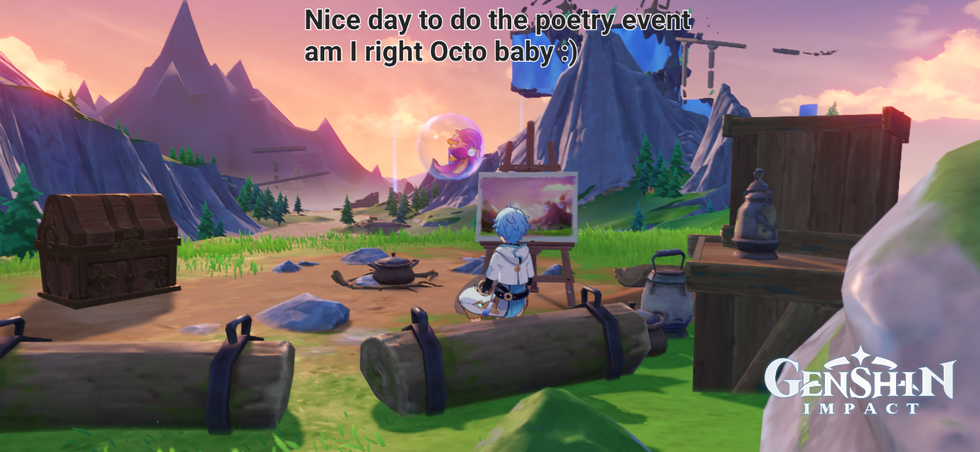 What goes on in my mind while playing the poetry event ️day 1 Genshin ...