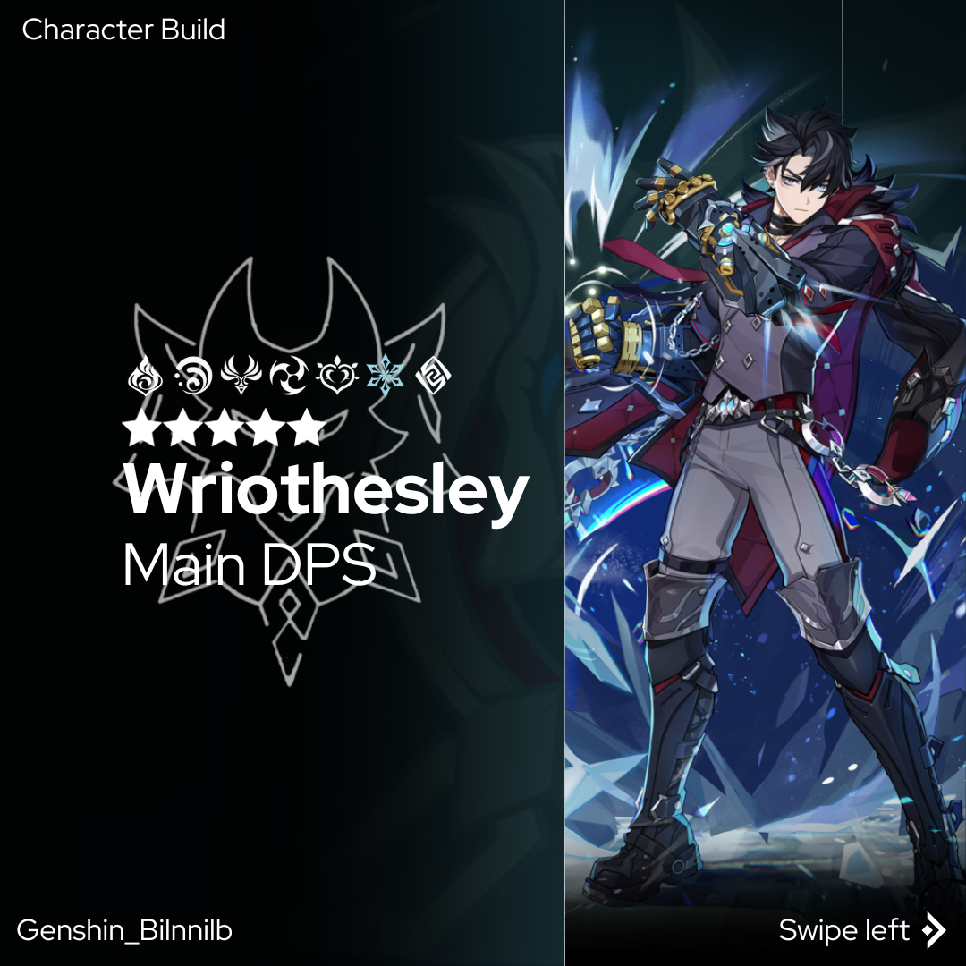 (4.1) Wriothesley Build Guide as Main DPS Genshin Impact | HoYoLAB