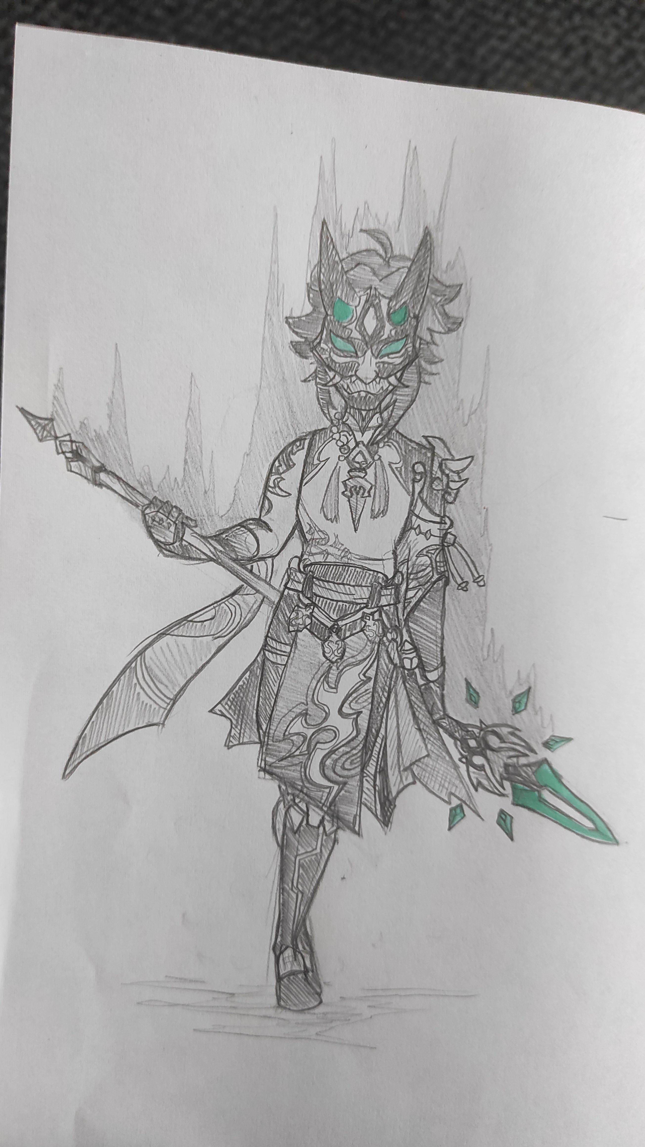 Xiao sketch Genshin Impact | HoYoLAB