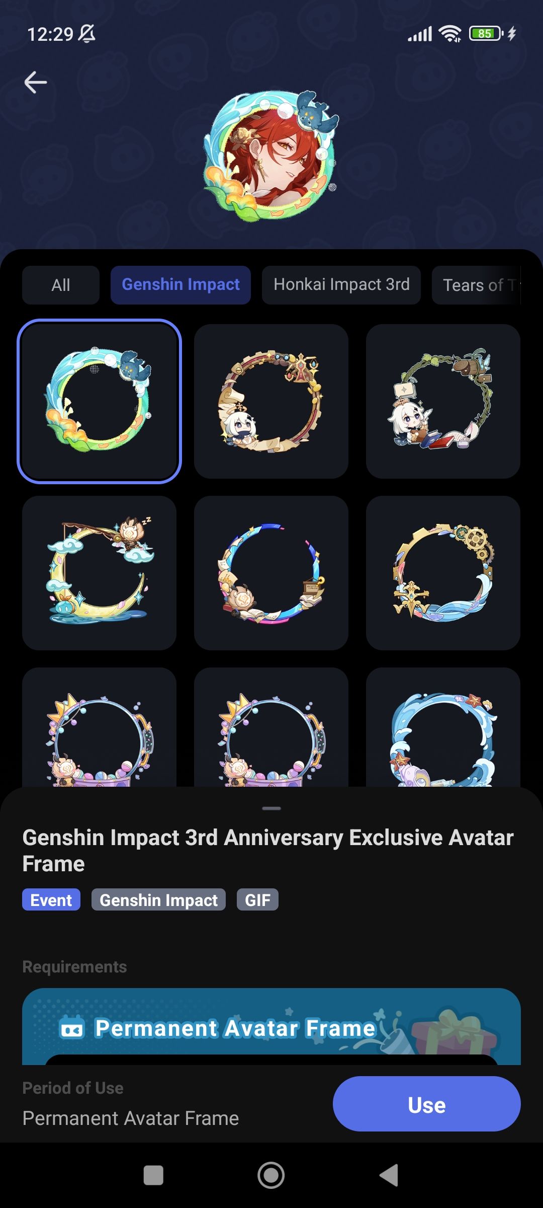 Genhsin 3rd Anniversary Avatar Frame Obtained Genshin Impact | HoYoLAB