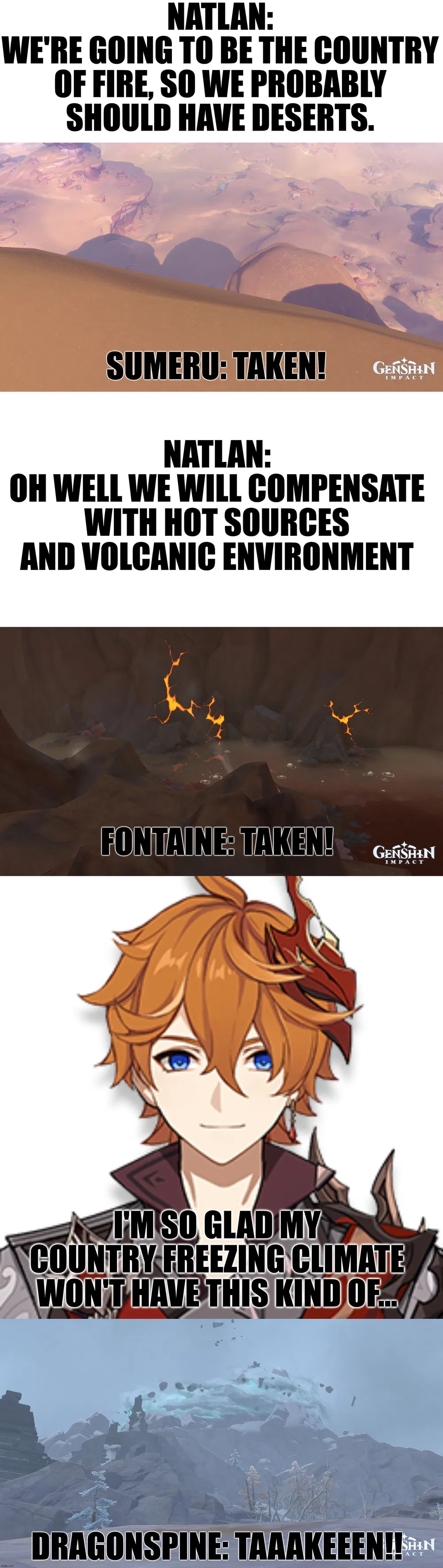 [Image Meme] Natlan and Snezhnaya Genshin Impact | HoYoLAB