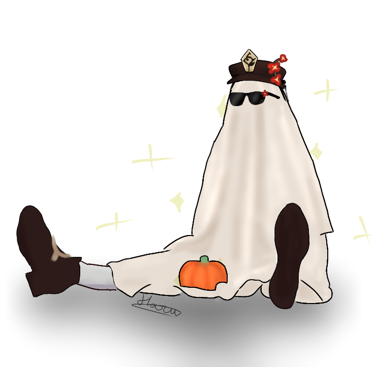 J'ai enfin fini le dessin de Hu Tao ghost (il est po bo :( ) Genshin ...