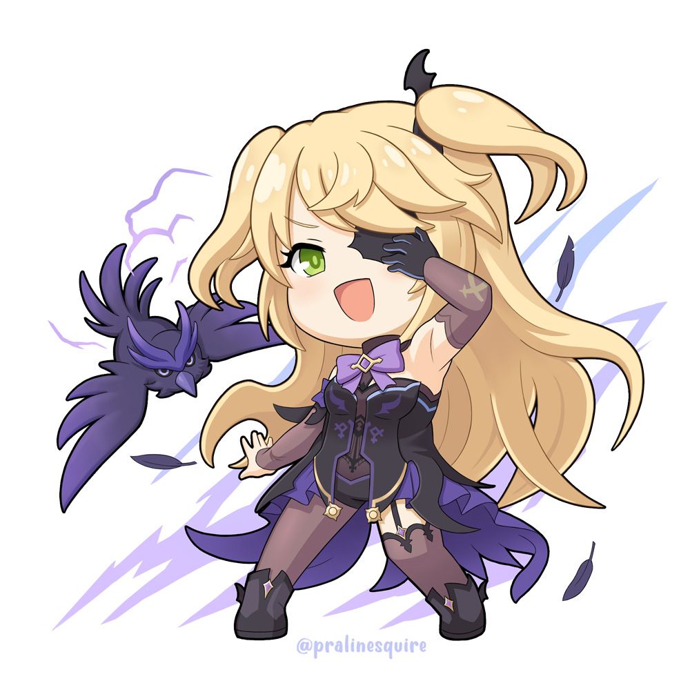 I drew chibi Fischl~ Genshin Impact | HoYoLAB