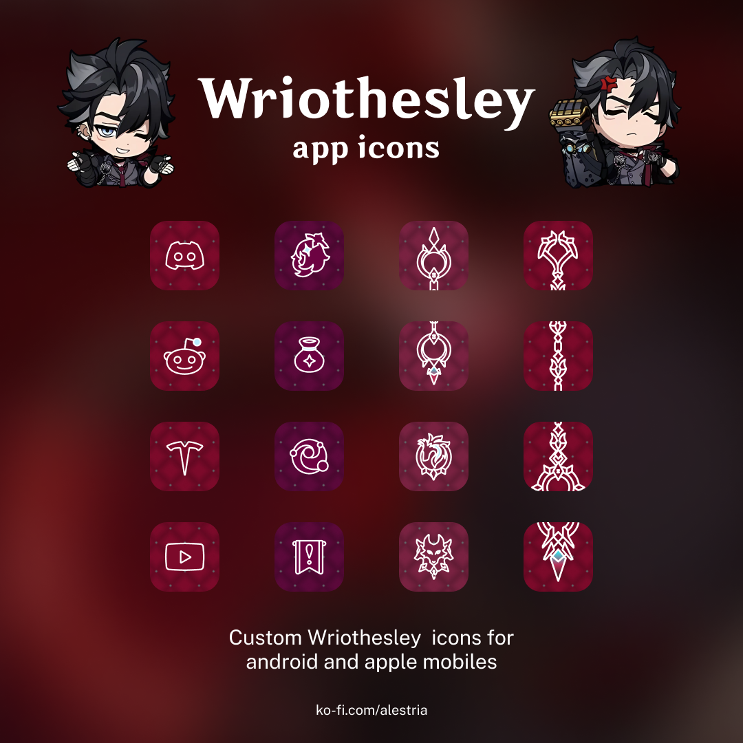 Custom Wriothesley app icons Genshin Impact | HoYoLAB