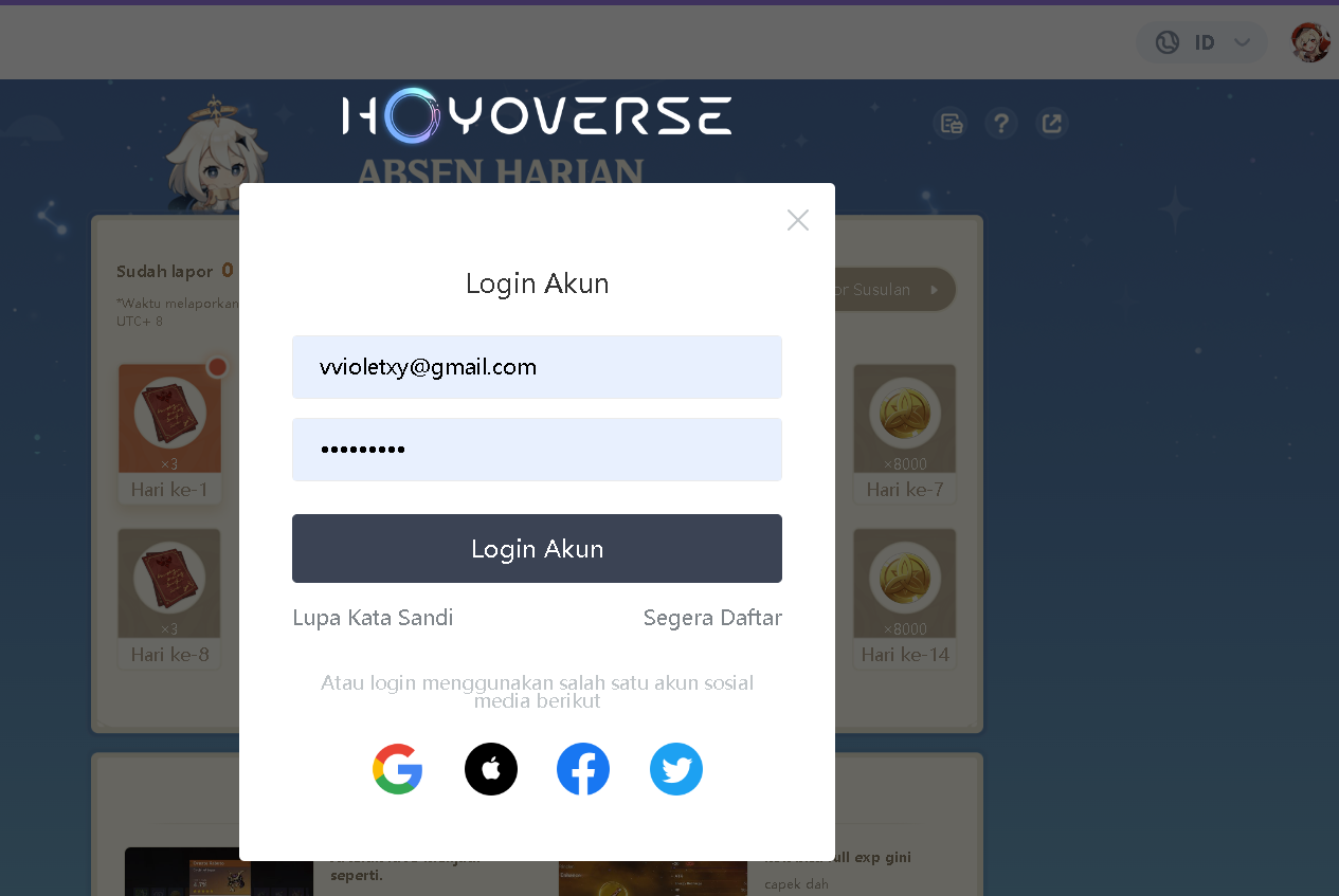 gw udh login banh ; - ; | HoYoLAB
