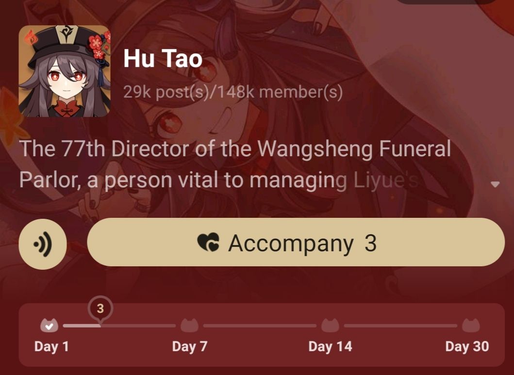 Day 3 of accompanying Hu tao Genshin Impact | HoYoLAB