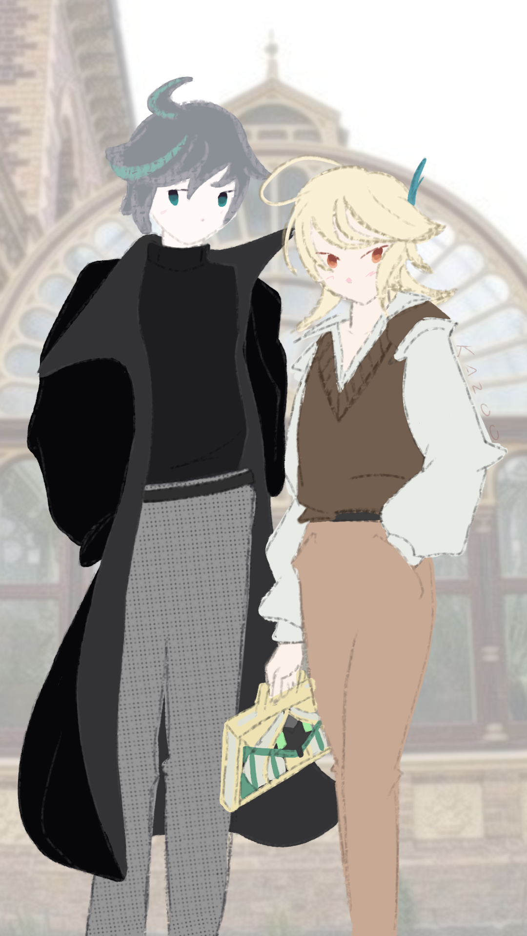 modern academia kaveh + haitham Genshin Impact | HoYoLAB