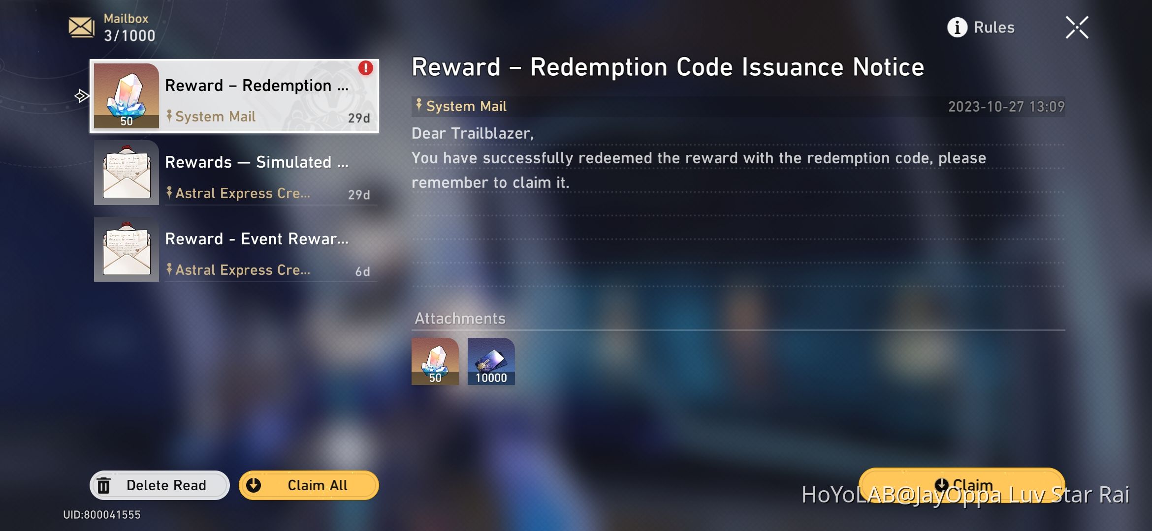 New Code (Claim it now before expiry) Honkai: Star Rail | HoYoLAB