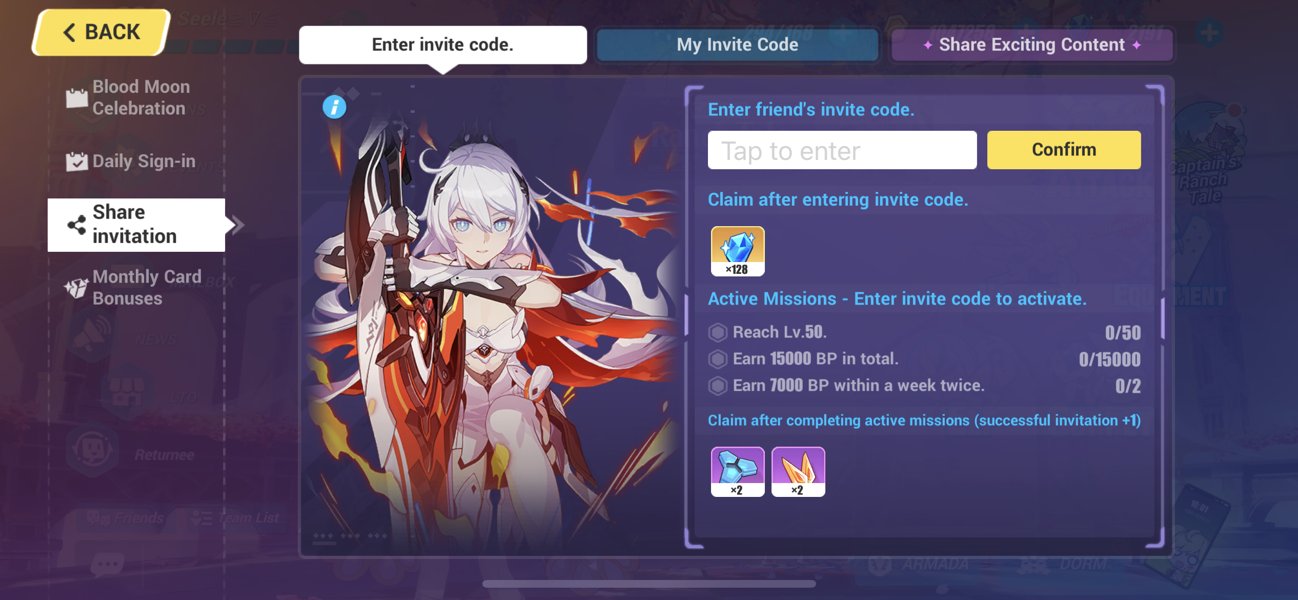 Anyone have a invite code Honkai Impact 3rd | HoYoLAB