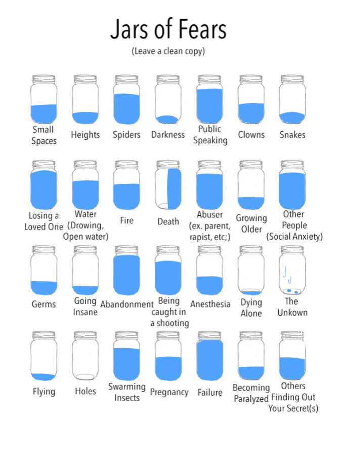 Jars of Fears (My biggest fear is being a failure.What’s yours ...