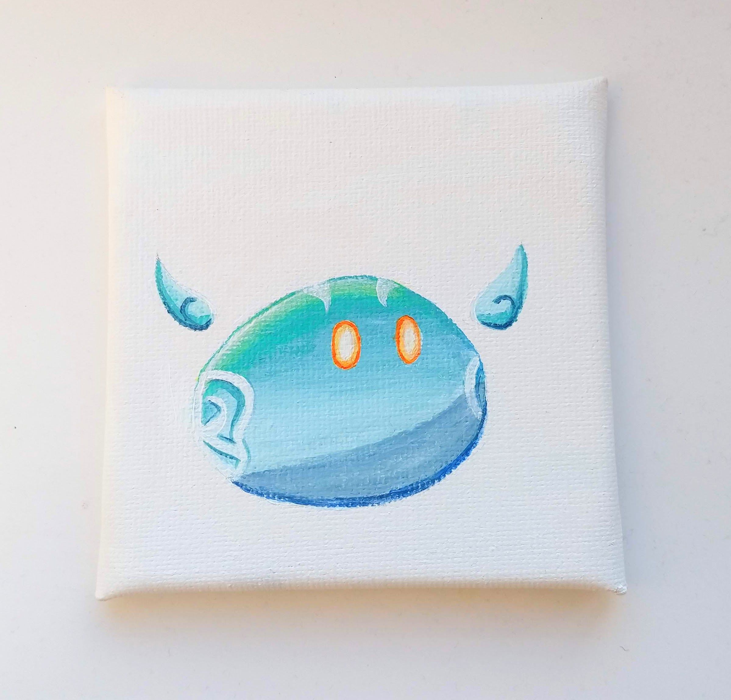 Smol Anemo Slime! (Acrylic paint) Genshin Impact | HoYoLAB