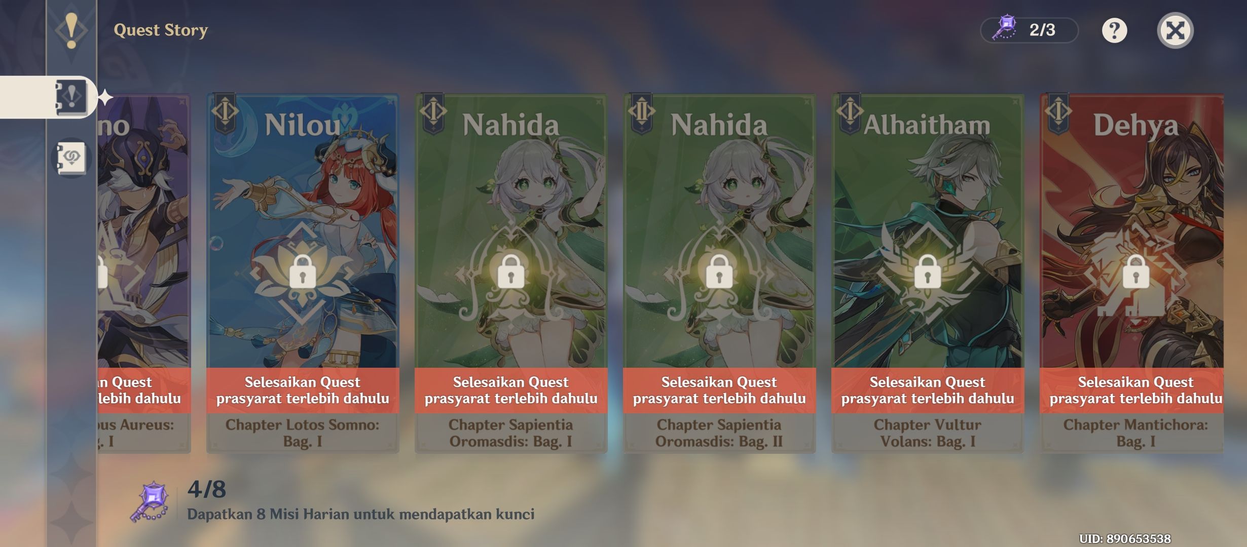 syarat quest Nahida bisa kebuka lewat quest yang mana puh? Genshin ...