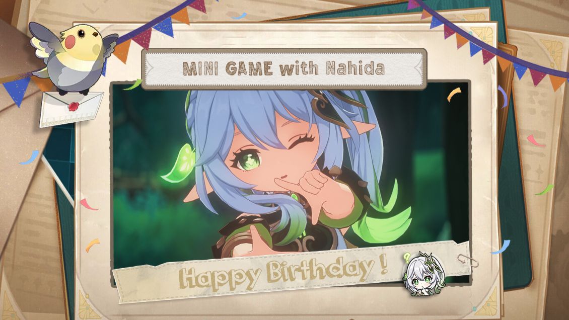 {Mini game] Anniversaire | Découvrez avec Nahida les pensées cachées de ...
