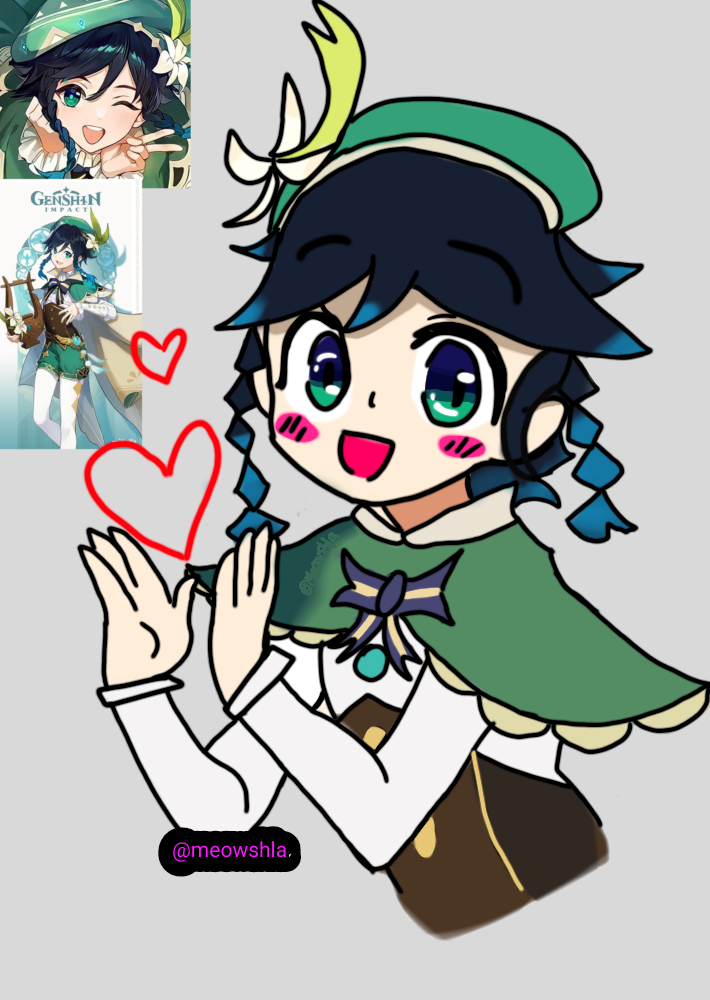 I finally got venti so here's art of him ⚠️(The art is mine but not the ...