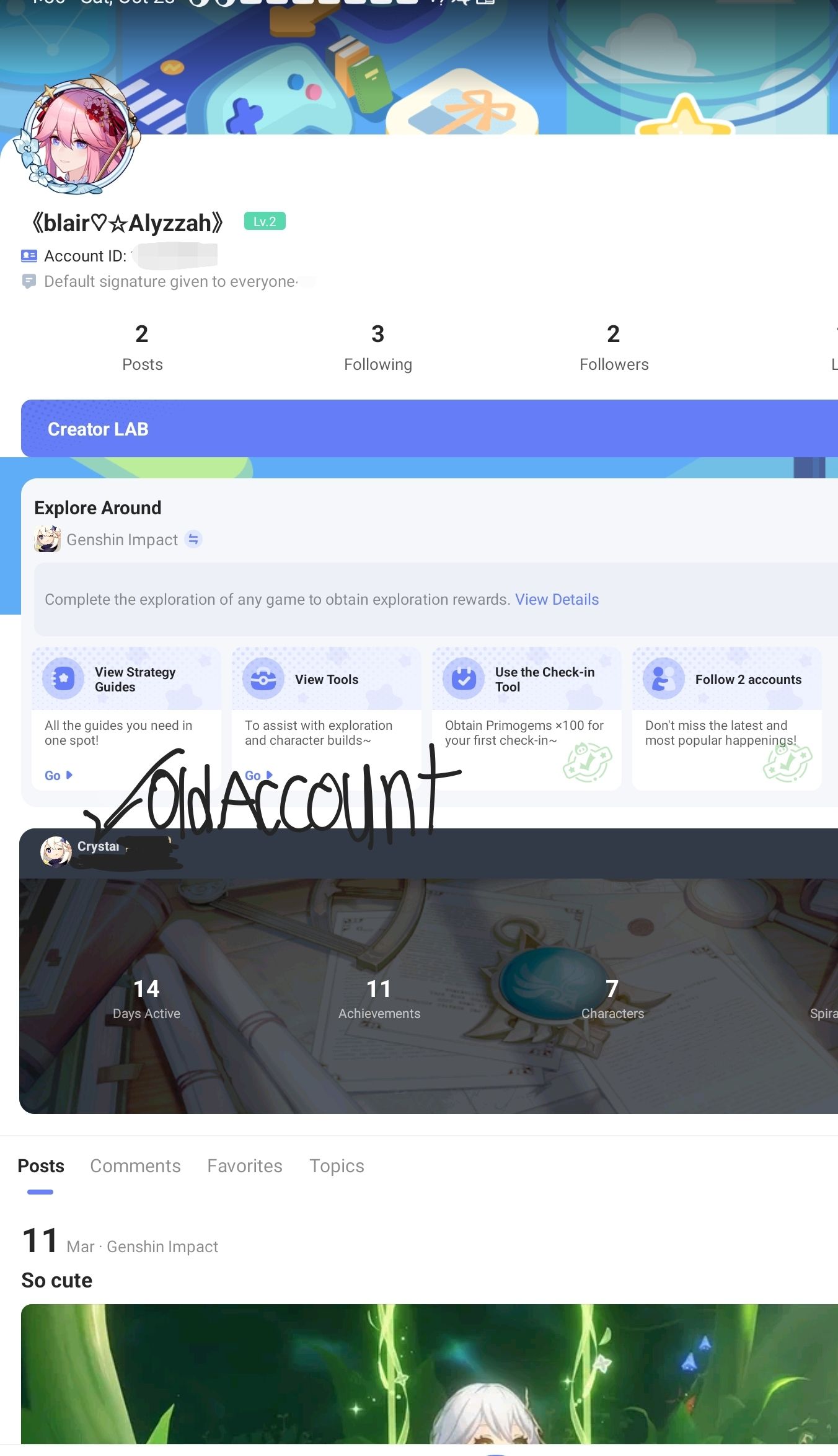 my alt account | HoYoLAB