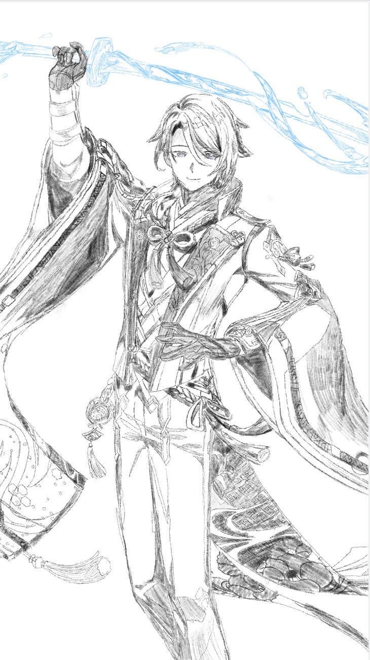 Ayato Drawing! Genshin Impact | HoYoLAB