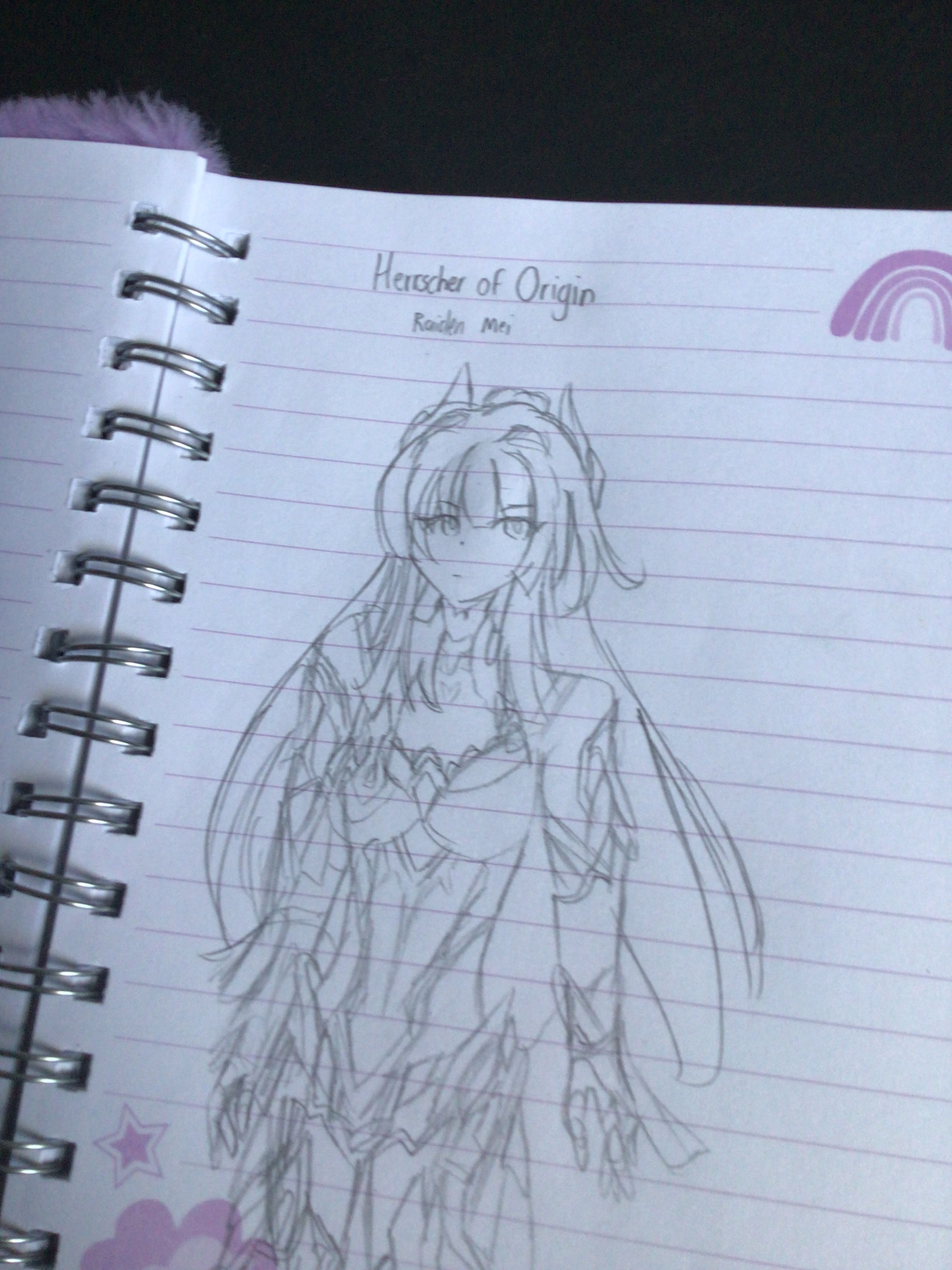 I took an hour drawing the sketch… Honkai Impact 3rd | HoYoLAB