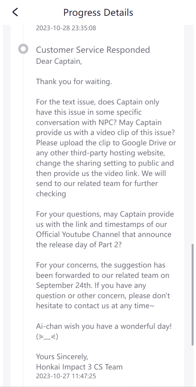 (RANT WARNING) HONKAI CUSTOMER SUPPORT ARE YOU FKING KIDDING ME???!!! Honkai Impact 3rd | HoYoLAB
