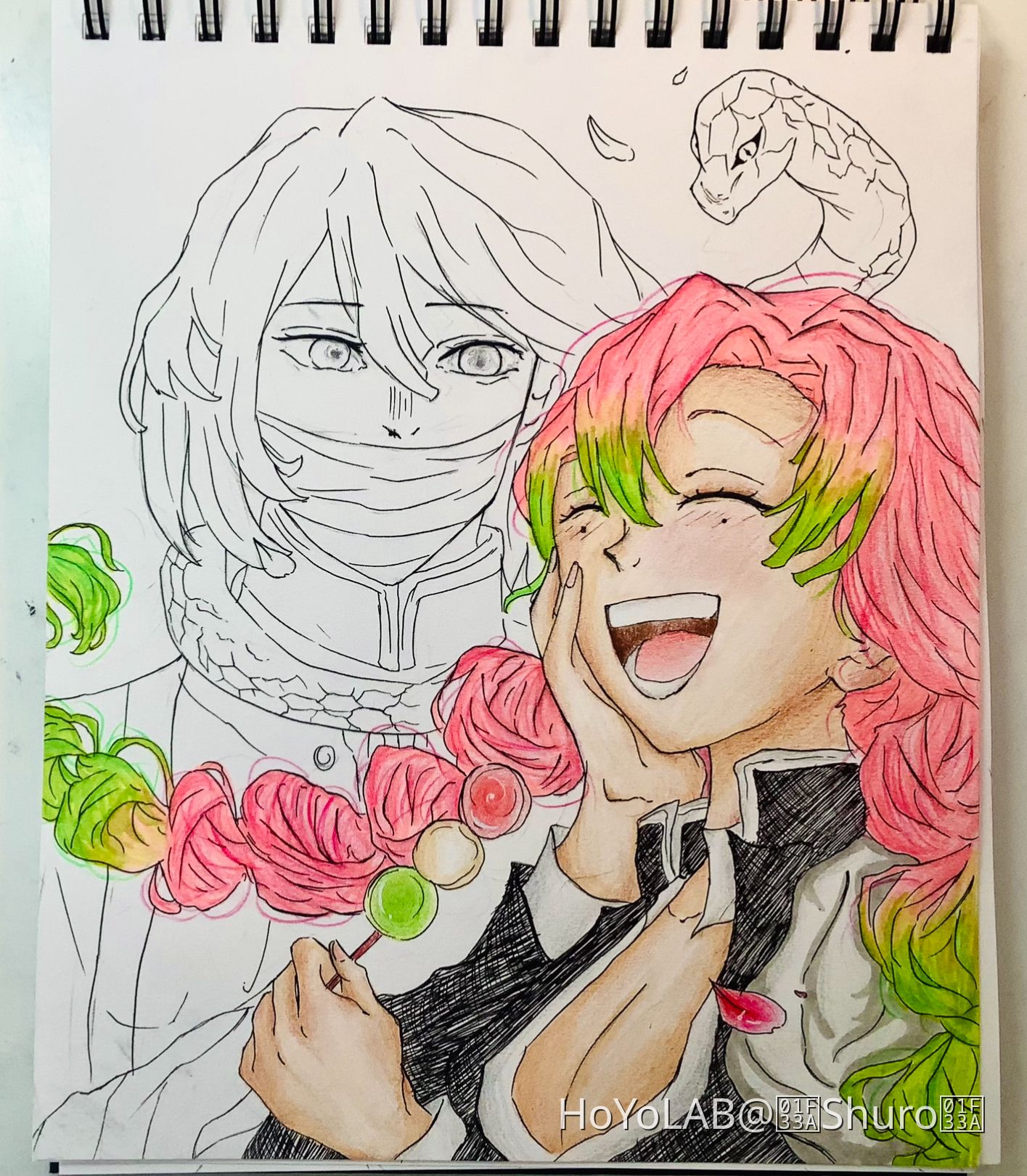 Mitsuri x Obanai Fanart 💗 | HoYoLAB