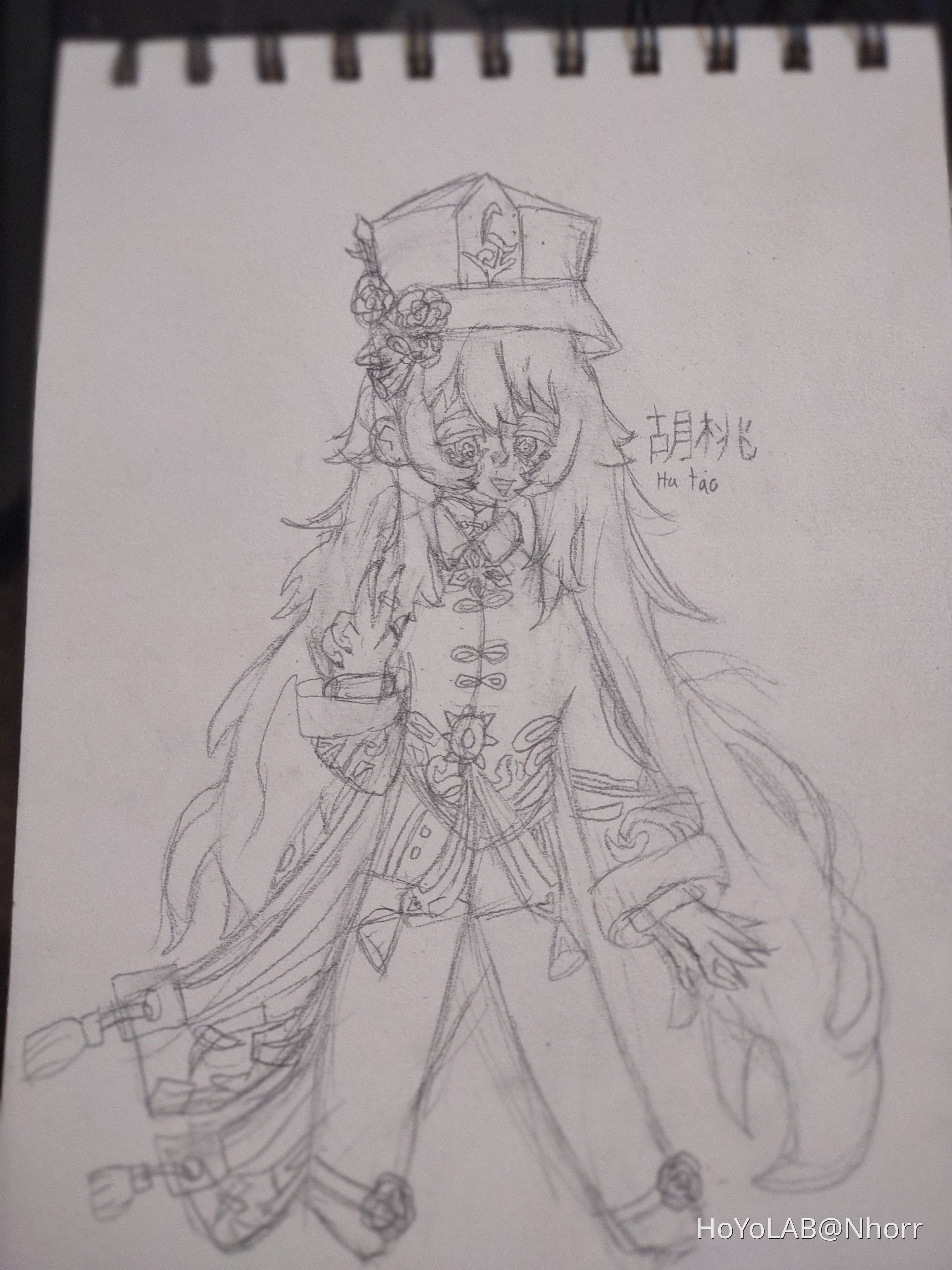 Hu Tao drawing Genshin Impact | HoYoLAB