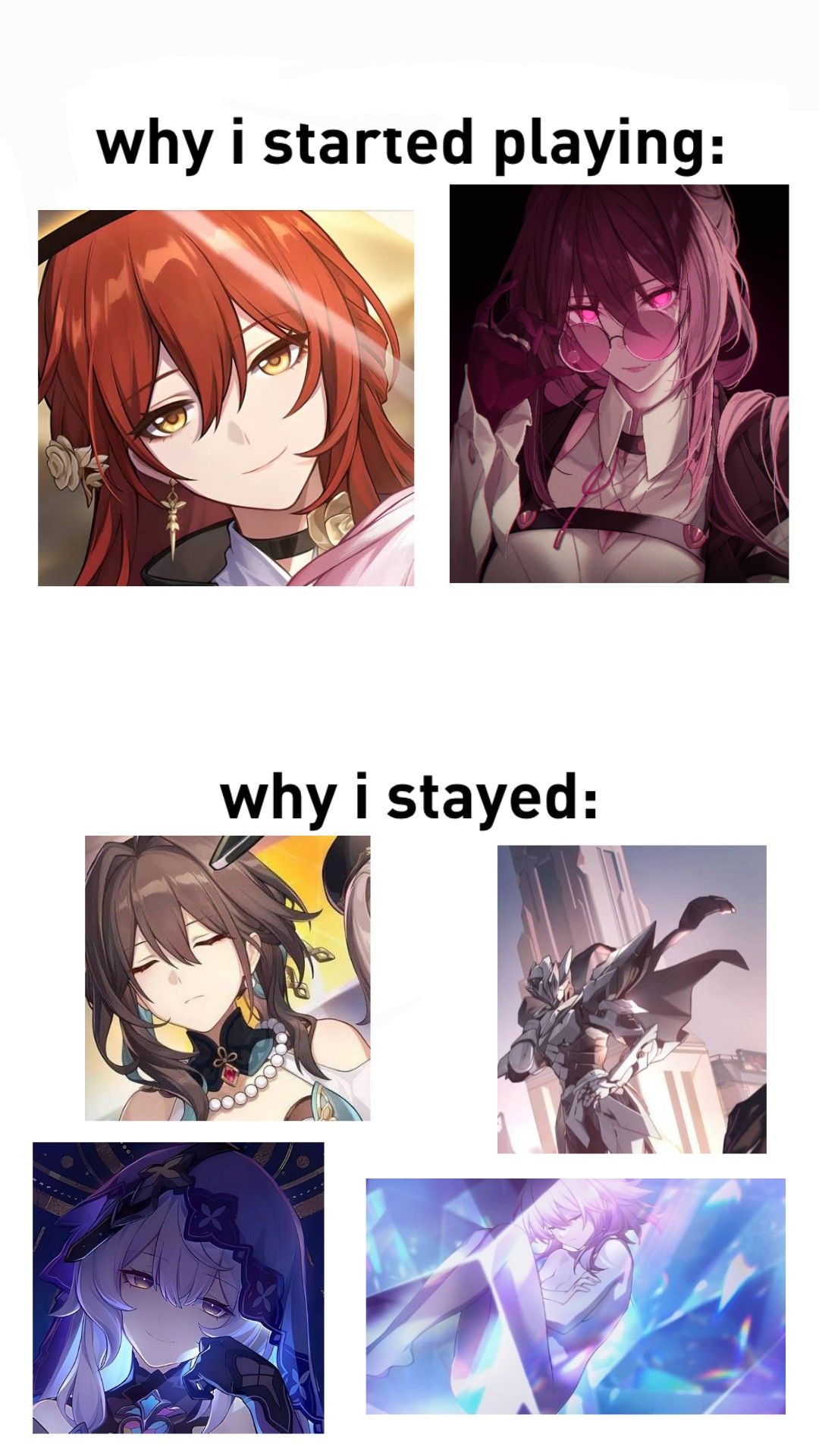 What makes me still playing HSR, I still want to collect characters ...