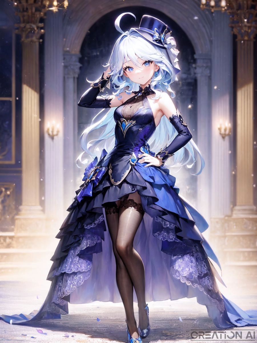 Furina (art by: "Creation AI" on pixiv Genshin Impact | HoYoLAB