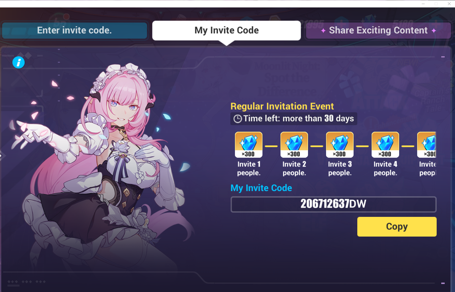 Honkai Invite code Honkai Impact 3rd | HoYoLAB