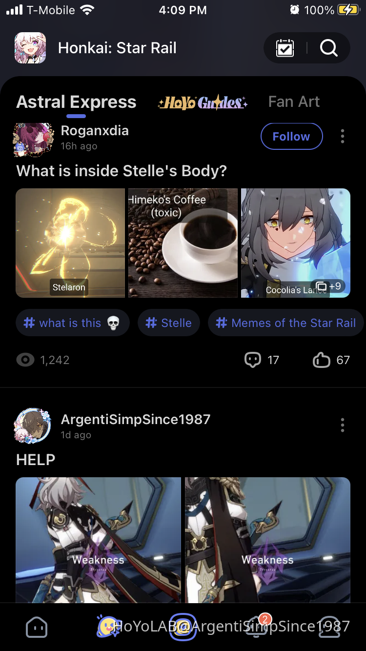 I just saw my post on the Astral Express Page | HoYoLAB