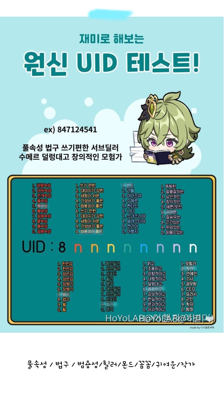 심심해서 해본 원신 uid 테스트 Genshin Impact | HoYoLAB