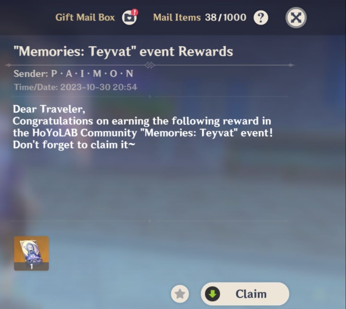 I just won a welkin Genshin Impact | HoYoLAB