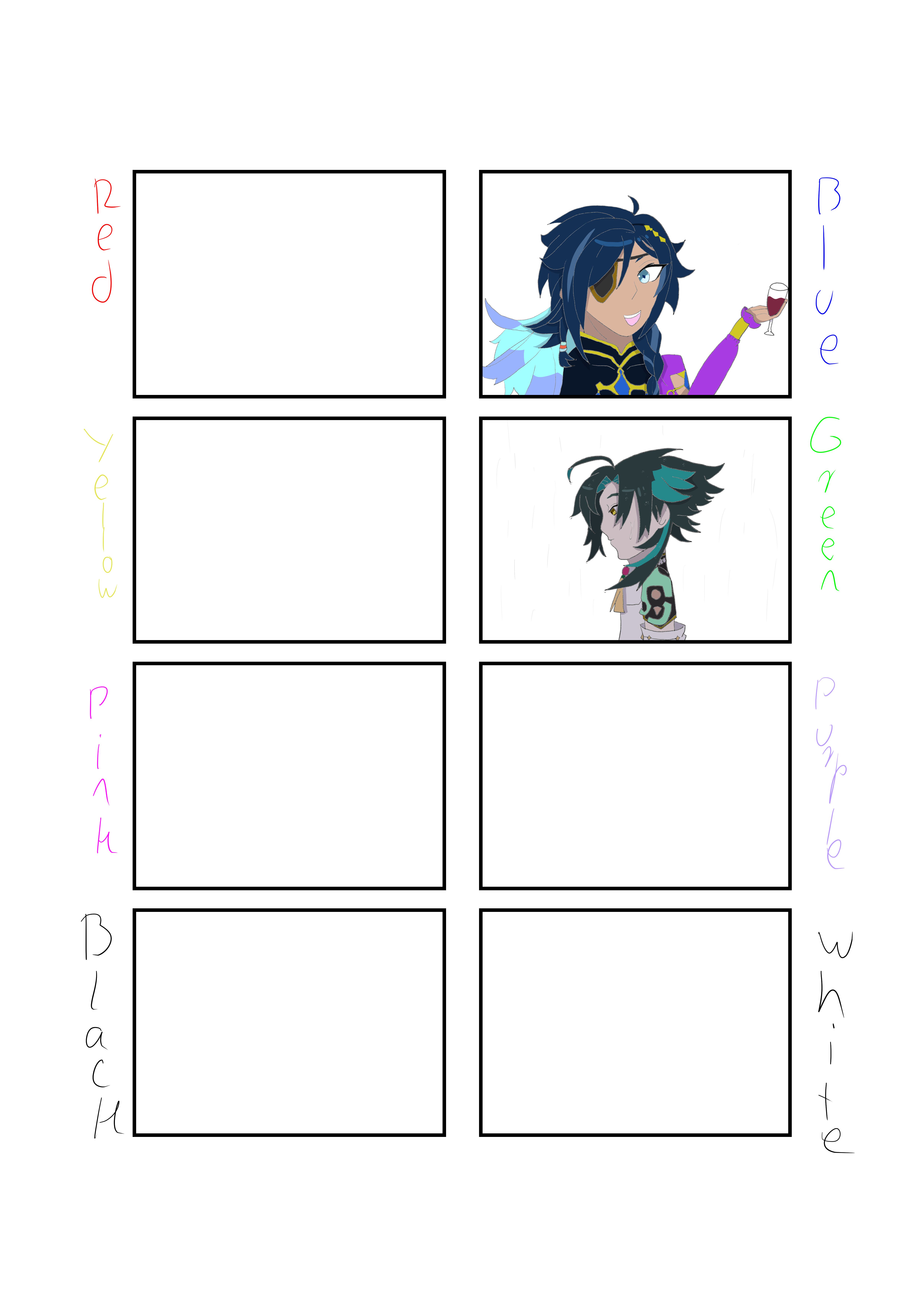 color challenge practice sad Xiao Genshin Impact | HoYoLAB