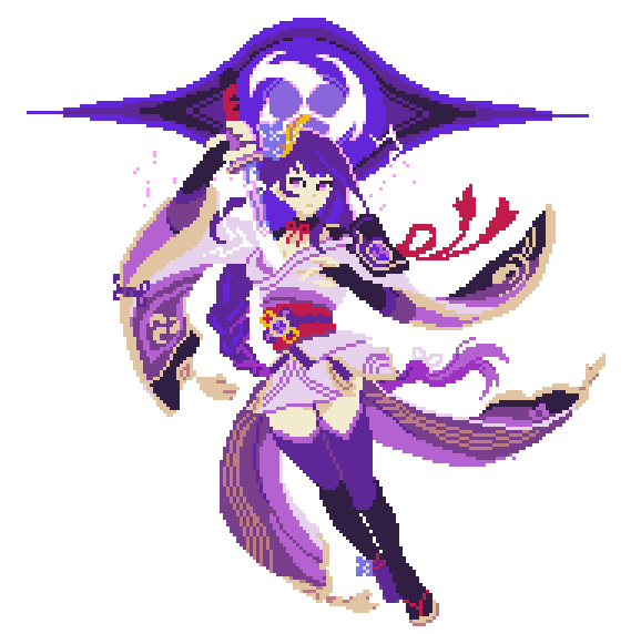 Raiden Shogun Pixel Art Genshin Impact | HoYoLAB