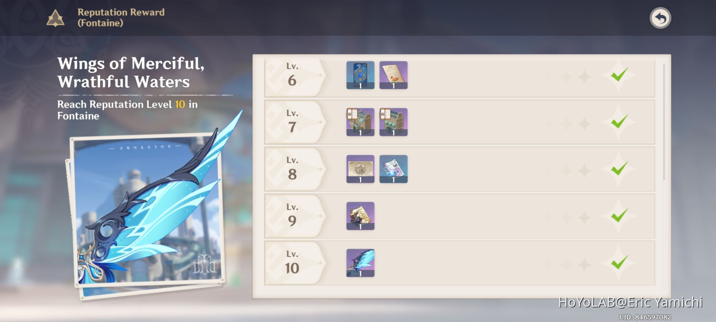 Finally Reached Reputation Lvl 10 in Fontaine Genshin Impact | HoYoLAB