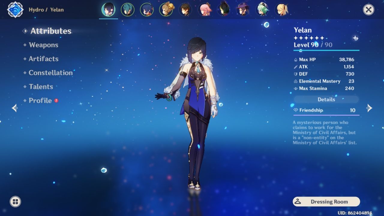 My Yelan f2p build Genshin Impact | HoYoLAB