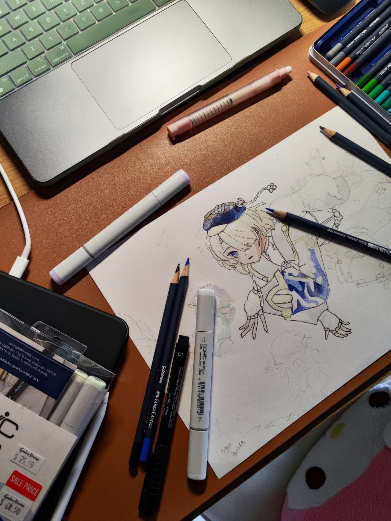 freminet update part 3! am sick so got to do some drawing ;) Genshin ...