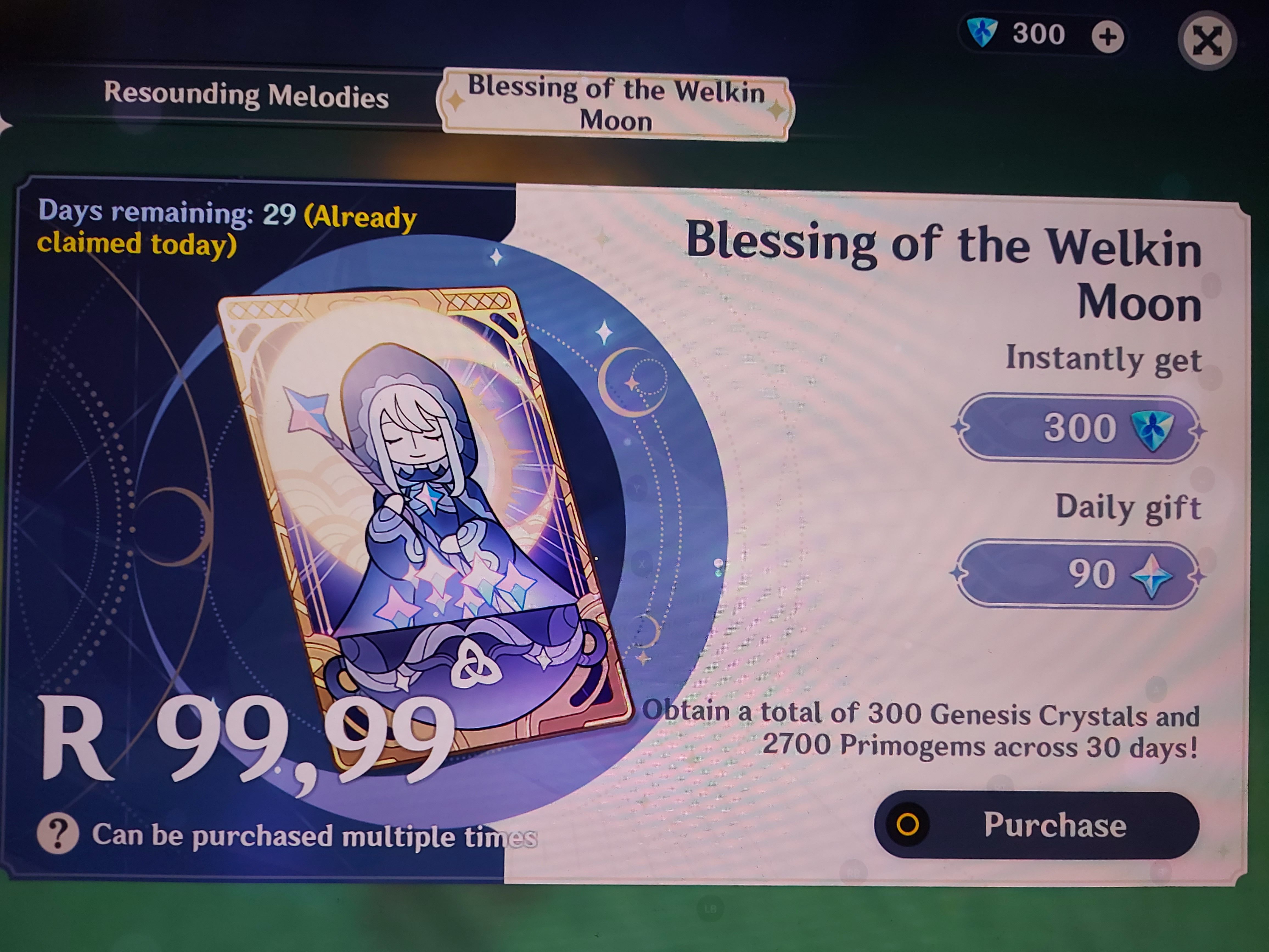 Blessing of the Welkin Moon is a better offer!! You get more Primos ...