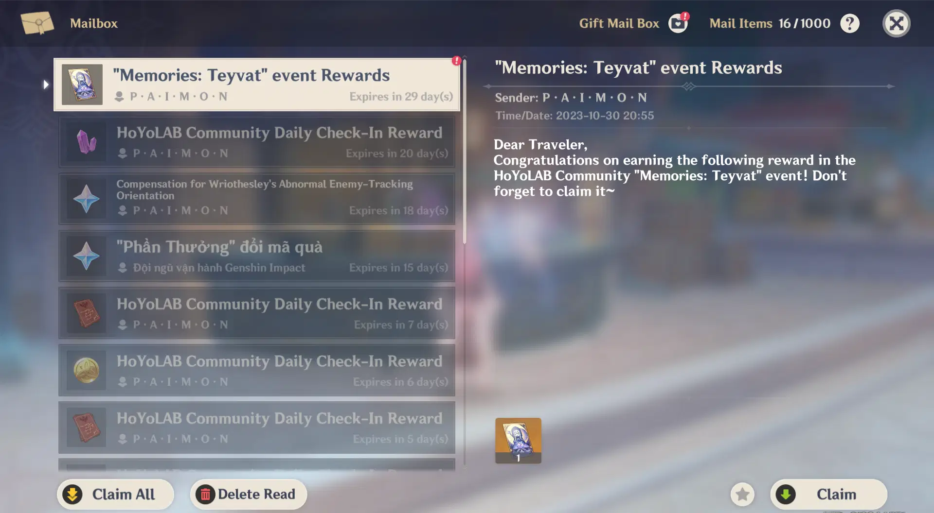 i've won free welkin Genshin Impact | HoYoLAB