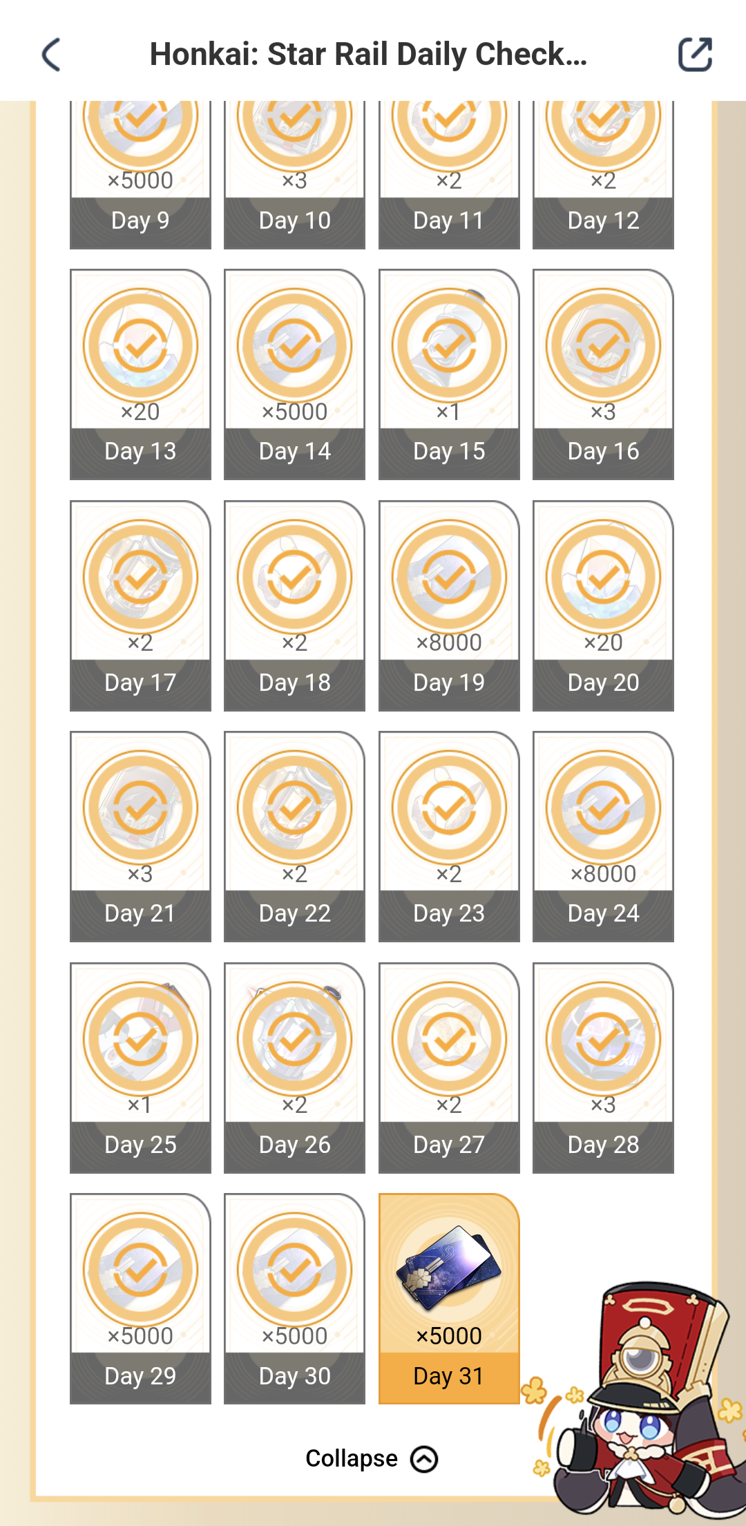 31 days checked in! Honkai: Star Rail | HoYoLAB