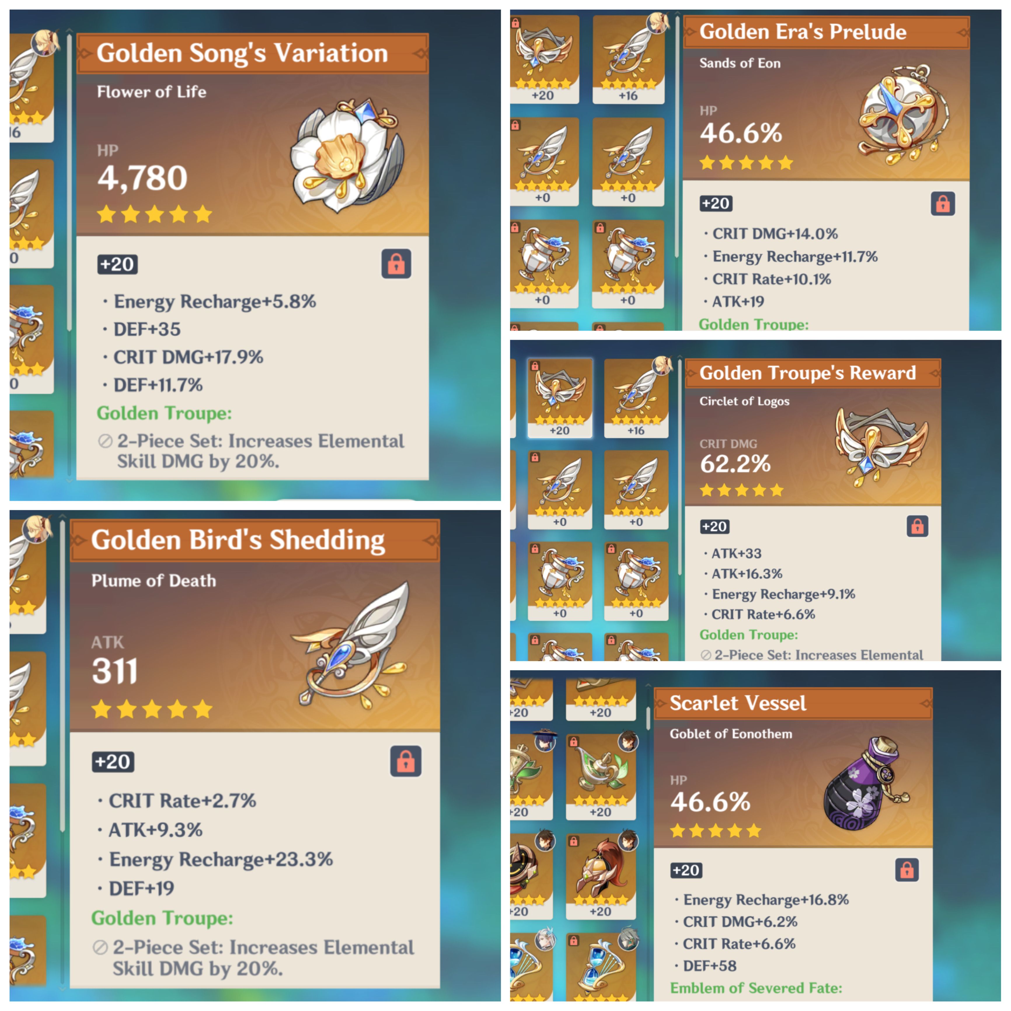 Pre-Release Artifact rolls for Furina Genshin Impact | HoYoLAB