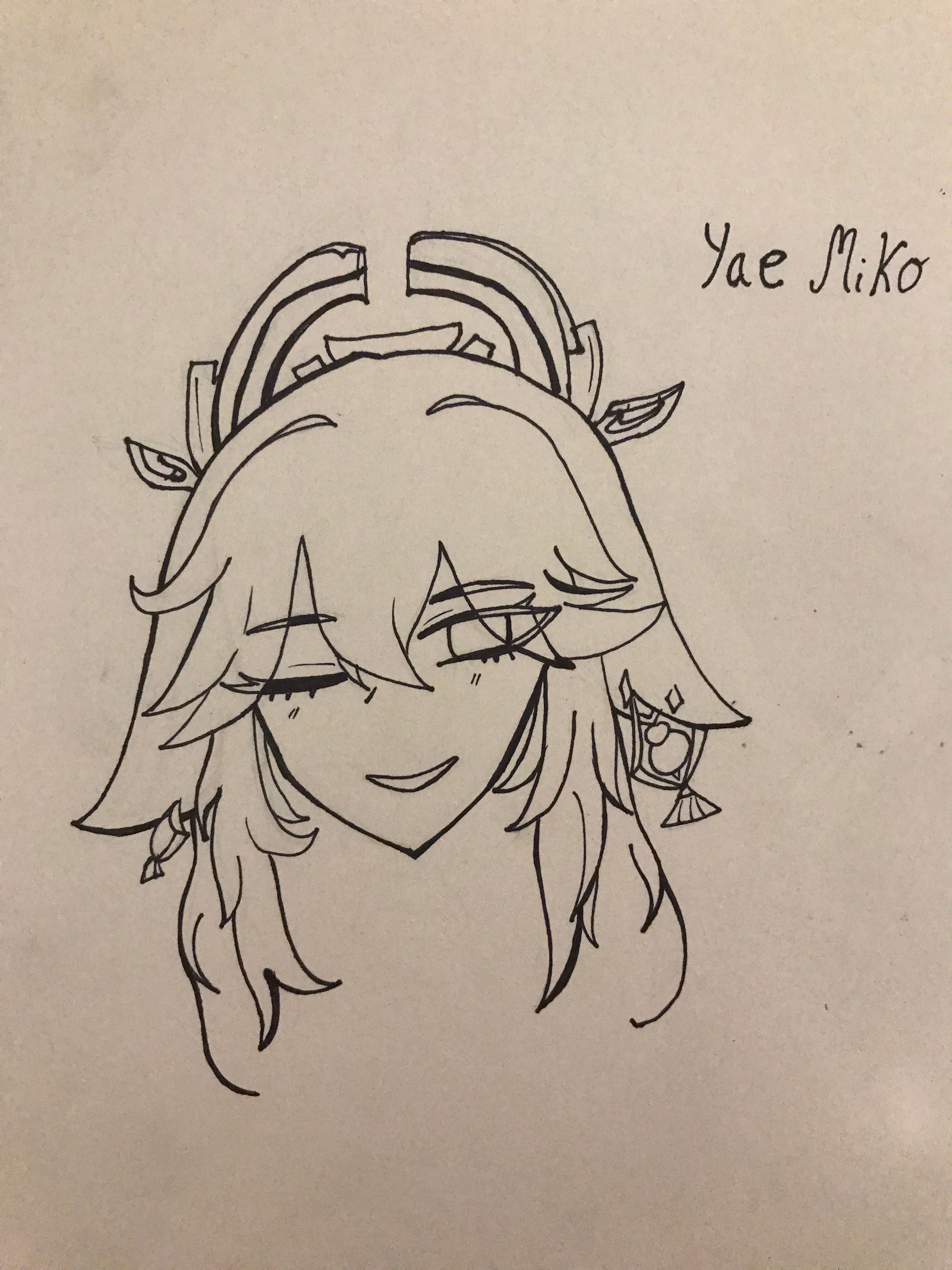 Yae Miko Art Genshin Impact | HoYoLAB