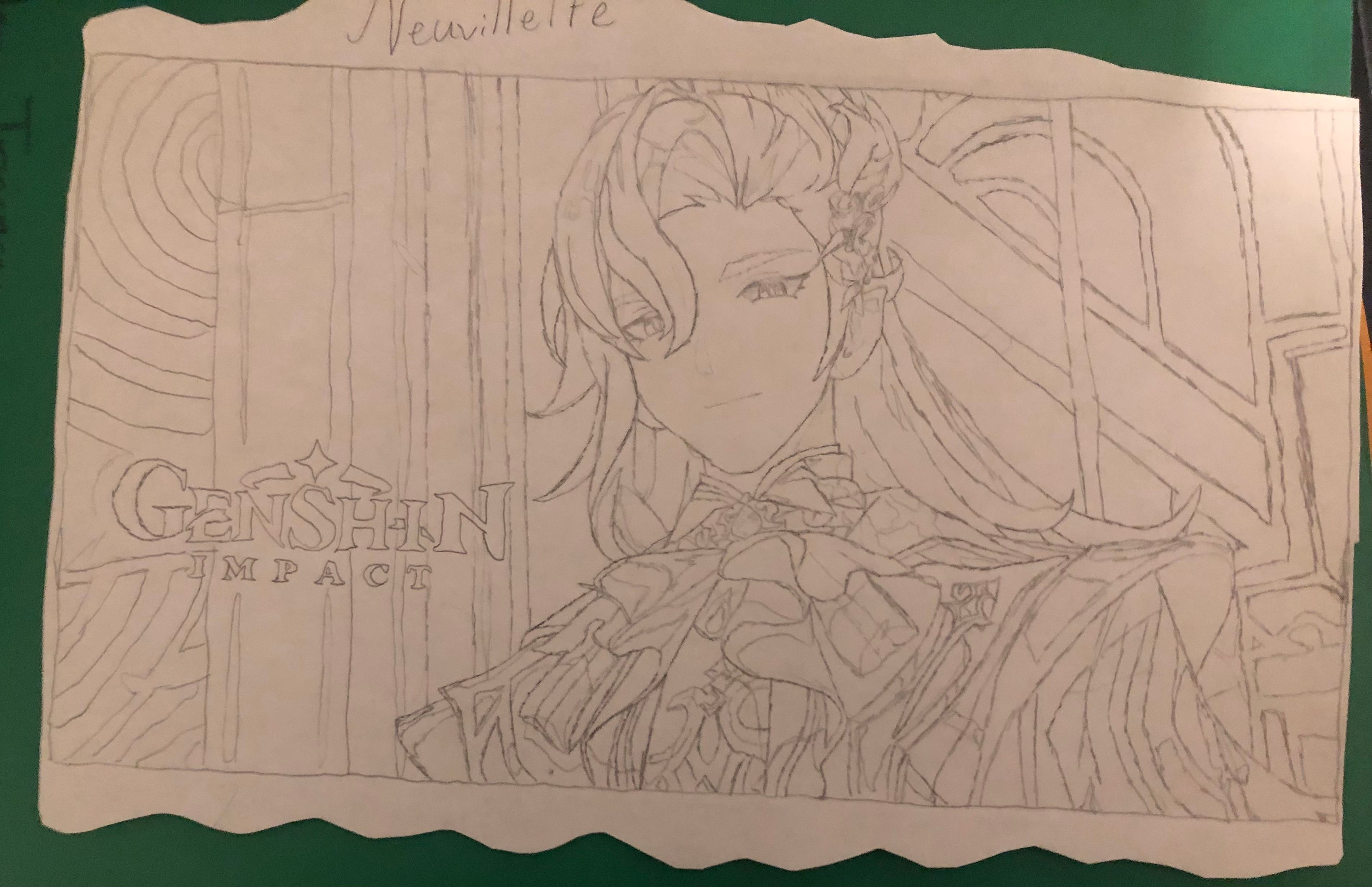 Special Neuvillette Traced Art! Genshin Impact | HoYoLAB