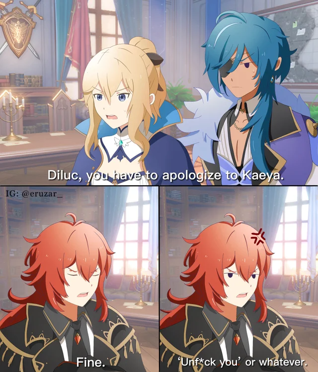 memes found under diluc's bed. Genshin Impact | HoYoLAB
