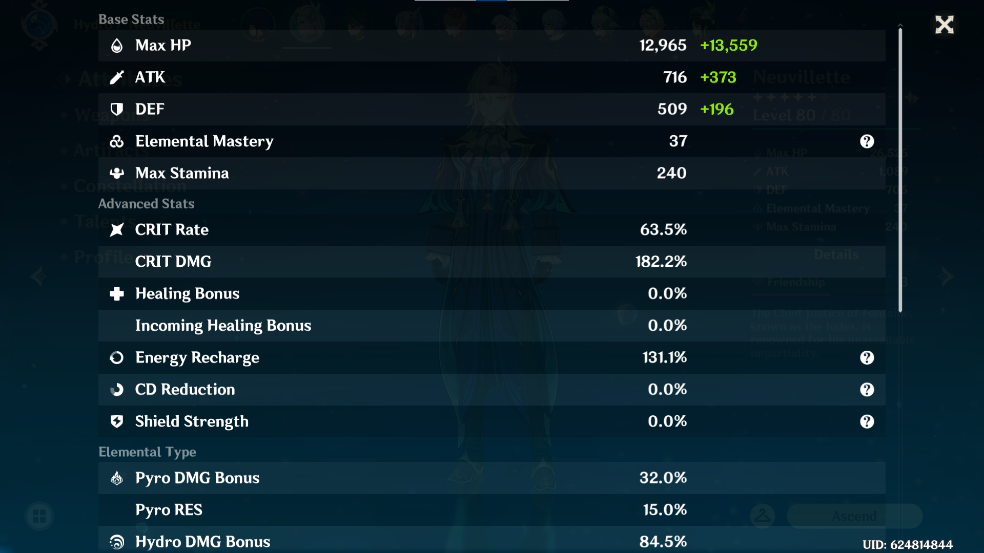 What do you think of my Neuvillette? (Level 80) Genshin Impact | HoYoLAB