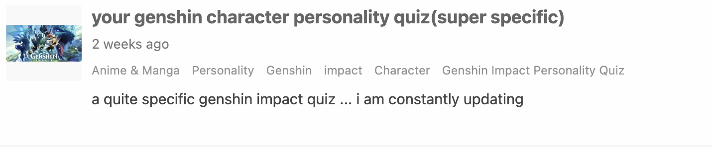 your Genshin Impact character personality quiz (super specific) Genshin ...