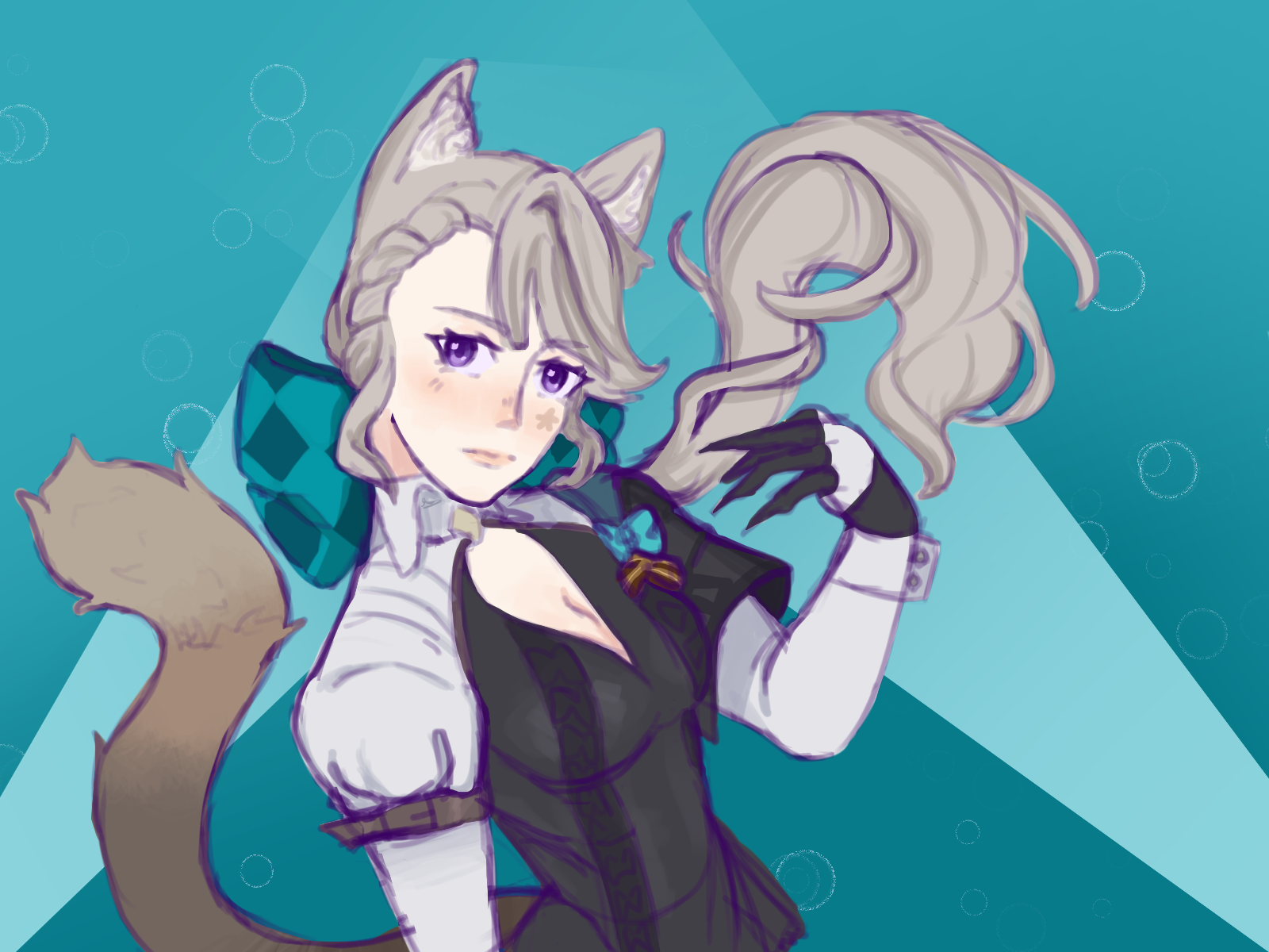 Quick drawing of Lynette Genshin Impact | HoYoLAB