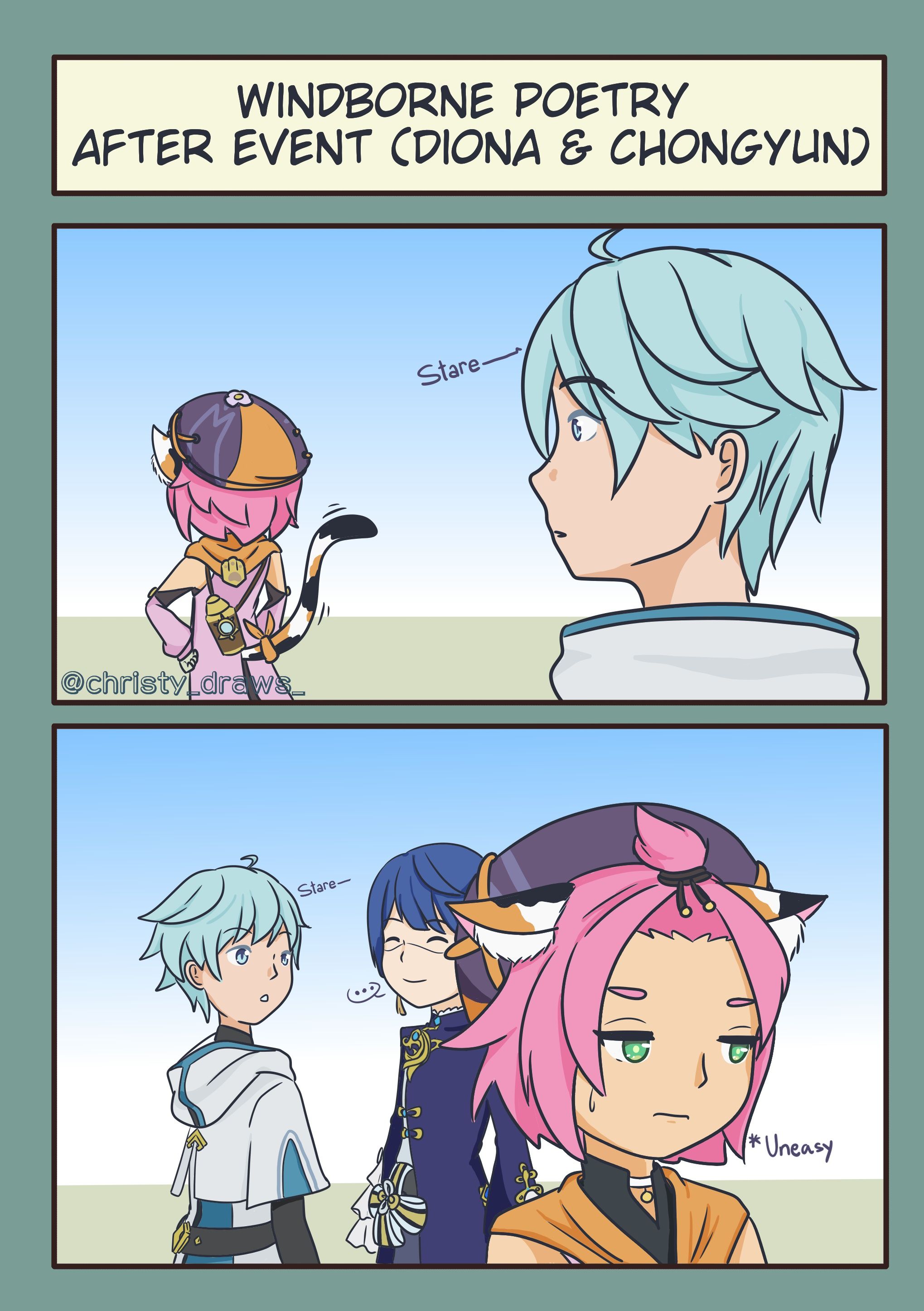 Chongyun and Diona, after Waterborne Poetry Event Genshin Impact | HoYoLAB