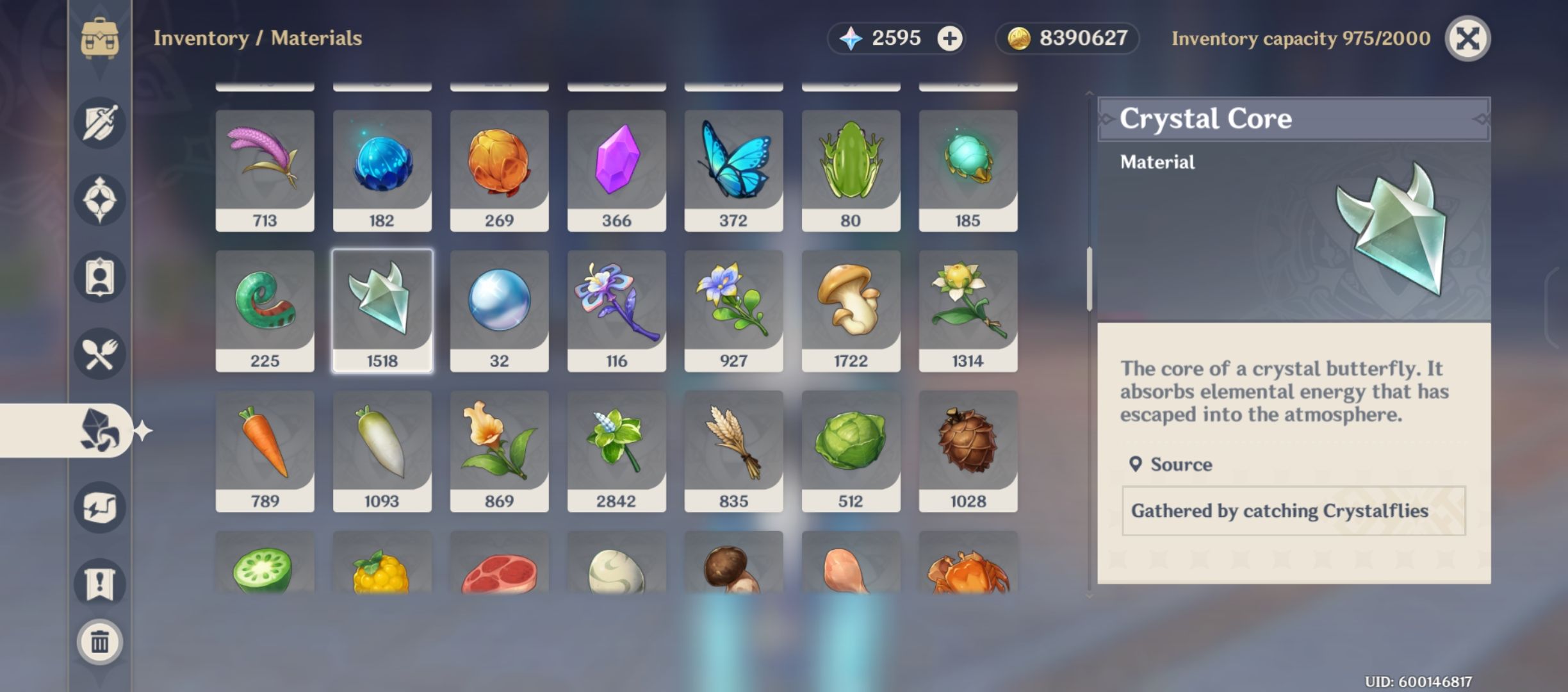 CRYSTAL CORES CHECK How many crystal cores do you guys have? Genshin ...