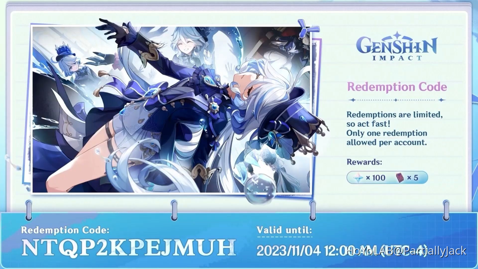 Second Code! (Genshin Impact 4.1) Genshin Impact | HoYoLAB