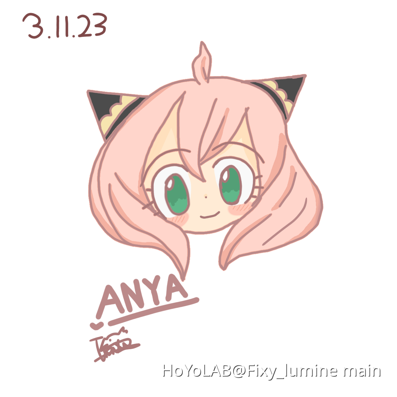 Anya fanart💕 (new signature) | HoYoLAB