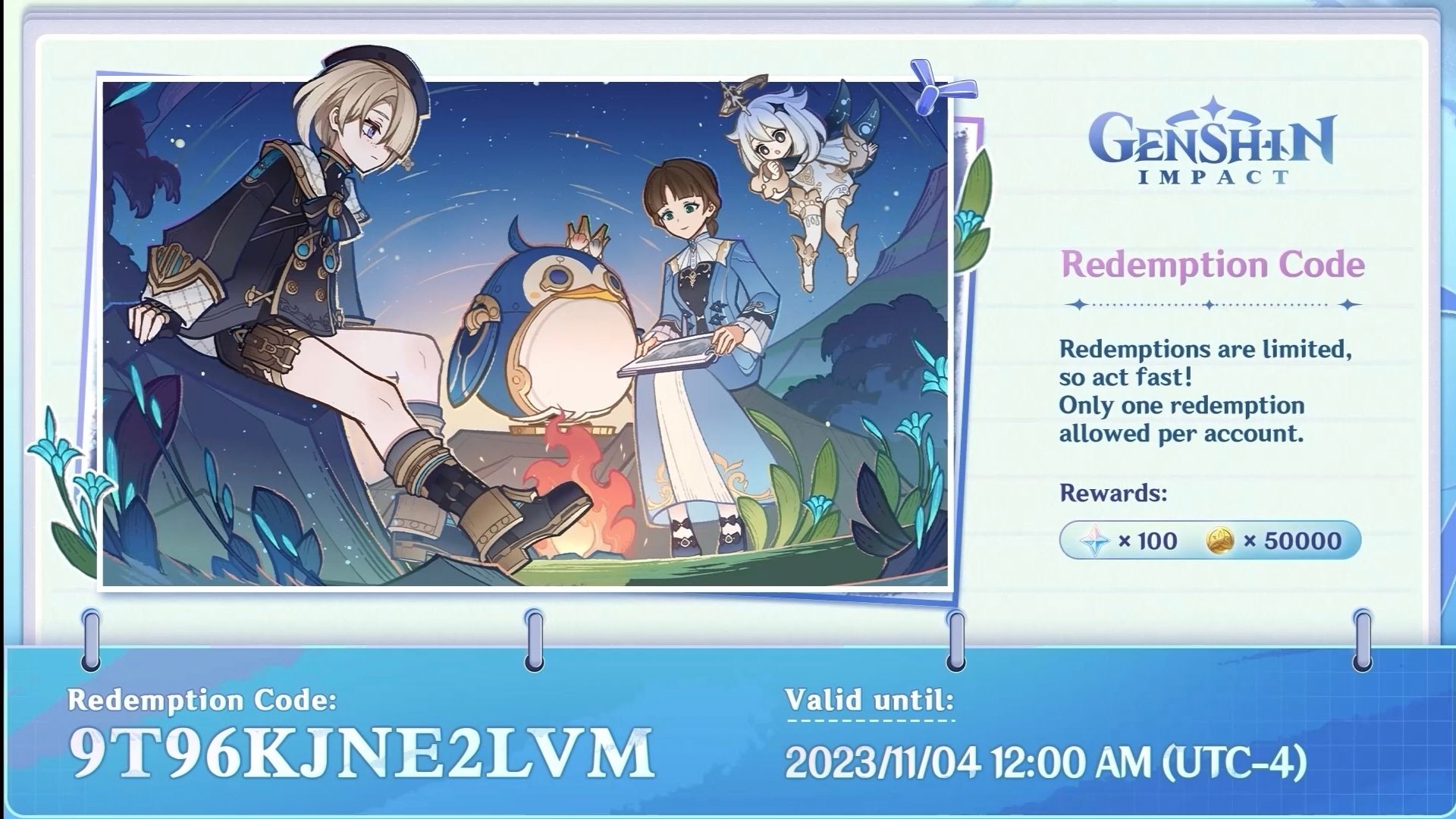 Primogem code 3 | 4.2 livestream codes Genshin Impact | HoYoLAB